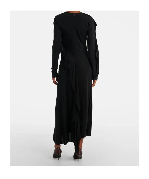 Victoria Beckham Draped Jersey Maxi Dress