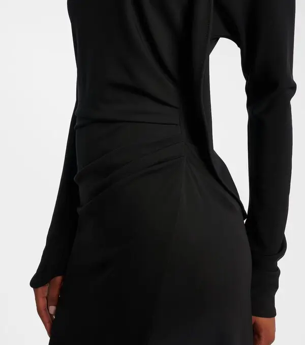 Victoria Beckham Draped Jersey Maxi Dress