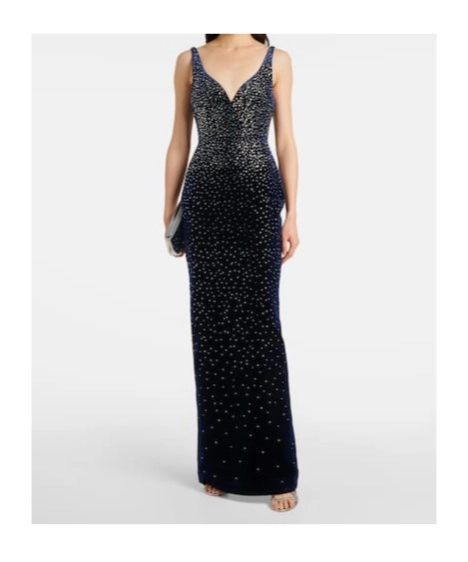 Alex Perry Singlet Crystal-embellished Velvet Gown