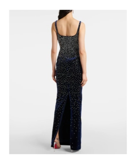 Alex Perry Singlet Crystal-embellished Velvet Gown