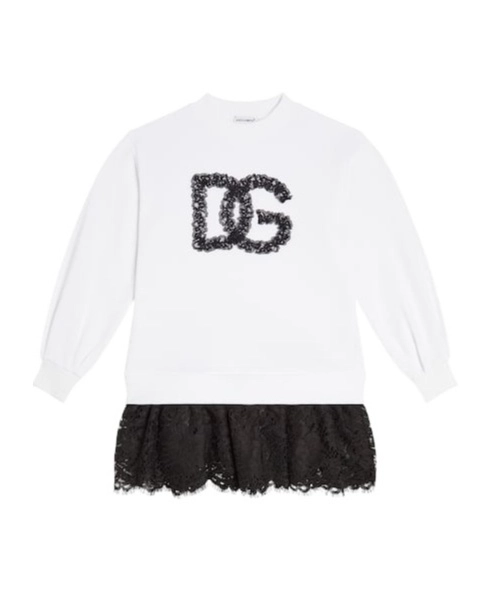 Dolce & Gabbana Dg Cotton Jersey Dress - White