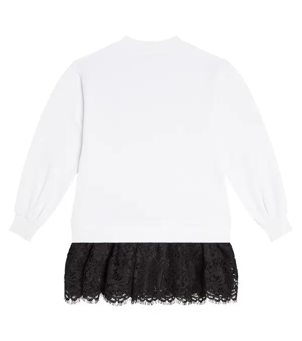 Dolce & Gabbana Dg Logo Embellished Lace Dress