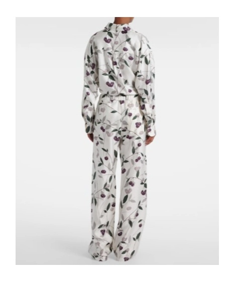 Stella McCartney Printed Silk Twill Wide-leg Pants