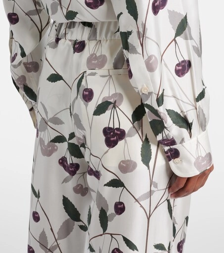 Stella McCartney Printed Silk Twill Wide-leg Pants