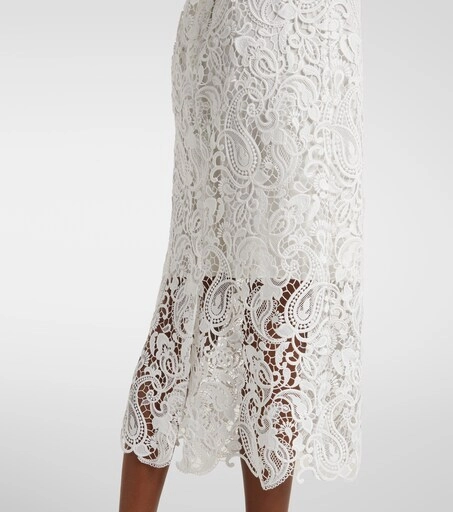 Monique Lhuillier Lace Midi Dress