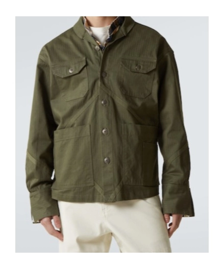 GREG LAUREN Casual Long-sleeve Cotton Jacket