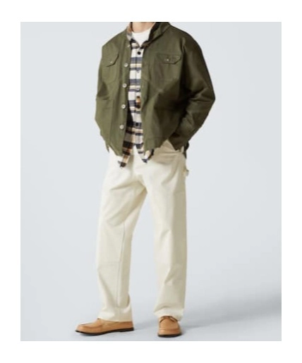 GREG LAUREN Casual Long-sleeve Cotton Jacket