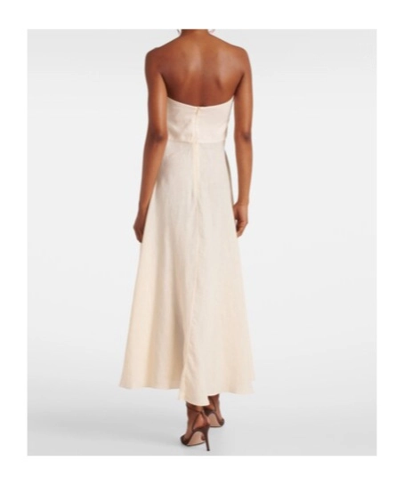 Johanna Ortiz Embellished Linen Maxi Dress
