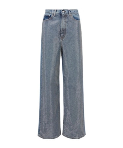 Stella McCartney Crystal-embellished Wide-leg Jeans