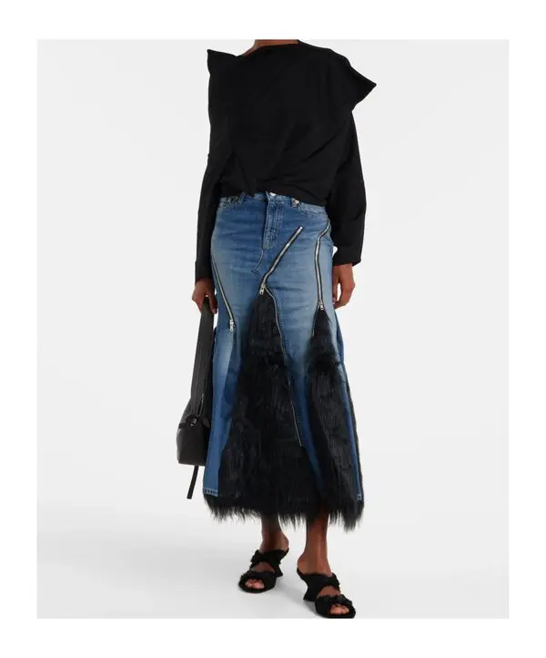 Junya Watanabe Low-rise Denim Skirt