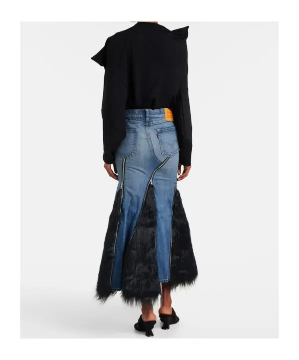 Junya Watanabe Low-rise Denim Skirt
