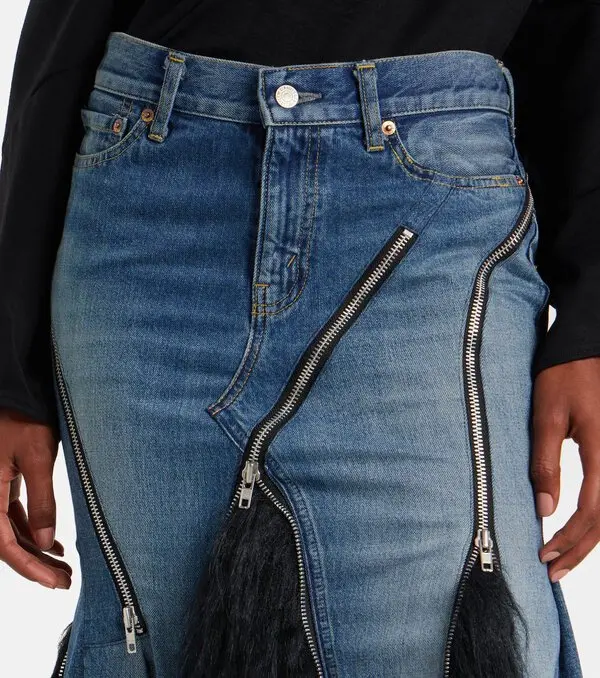 Junya Watanabe Low-rise Denim Skirt