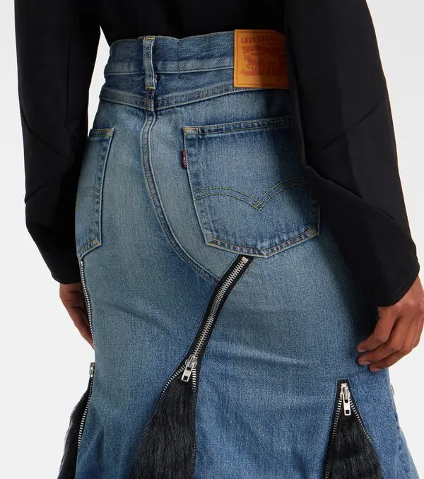 Junya Watanabe Low-rise Denim Skirt