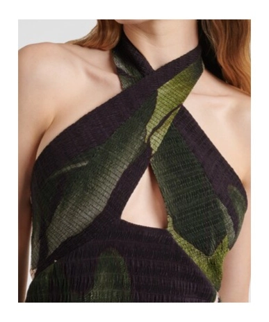Johanna Ortiz Printed Halterneck Maxi Dress