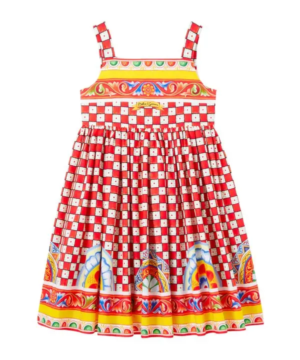 Dolce & Gabbana Taormina Checked Cotton Dress