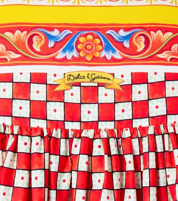 Dolce & Gabbana Taormina Checked Cotton Dress