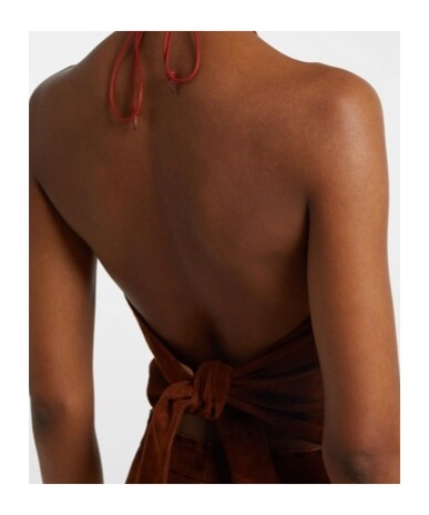 Stouls Halterneck Suede Top