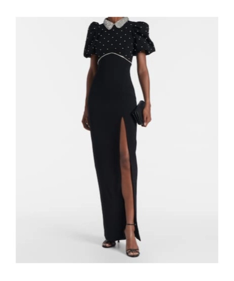 Rebecca Vallance Amery Embellished Puff-sleeve Gown