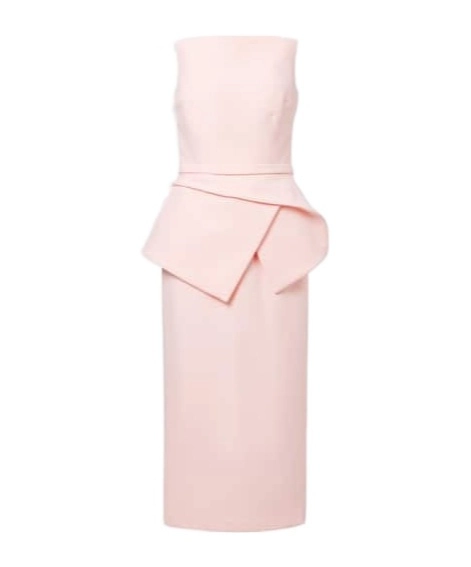SAFIYAA LONDON Belted Crêpe Midi Dress