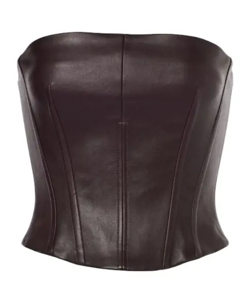 Stouls Rosalia Strapless Leather Corset Top