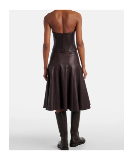 Stouls Rosalia Strapless Leather Corset Top