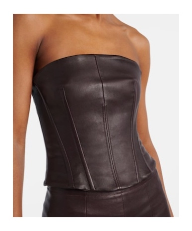 Stouls Rosalia Strapless Leather Corset Top