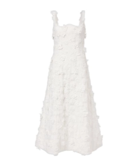 LEO Odette Floral-appliqué Lace Cocktail Dress