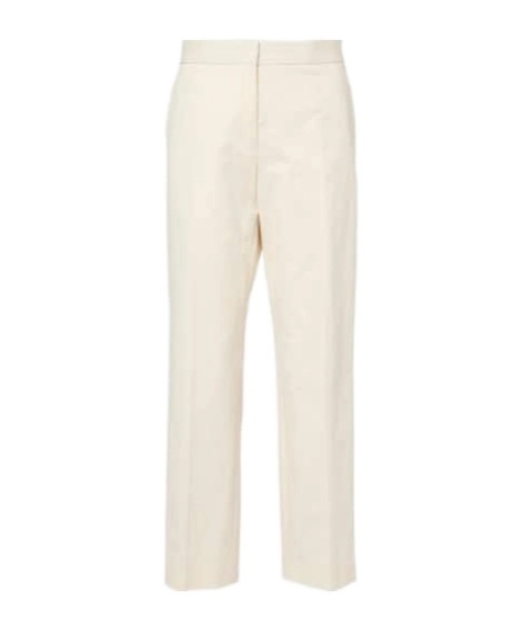 JIL SANDER Cropped Cotton Straight Pants
