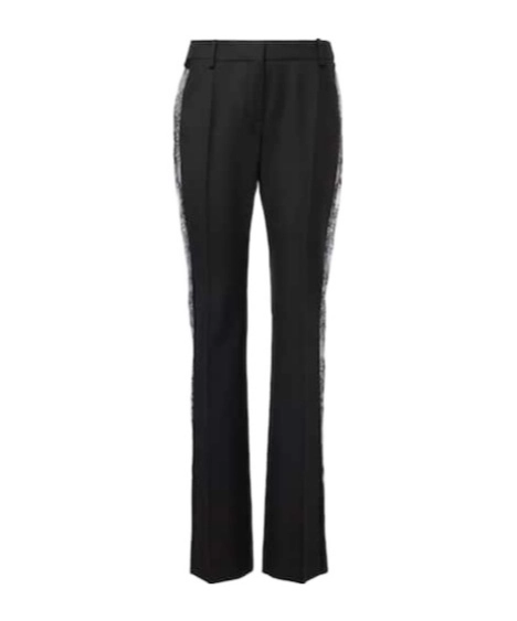 Nina Ricci Lace-trimmed Wool Straight Pants