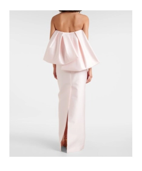 Monique Lhuillier Satin Gown With Bow Detail