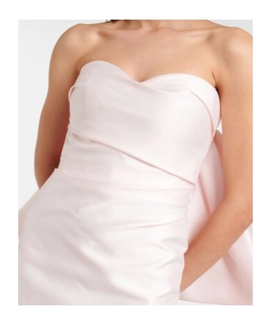 Monique Lhuillier Satin Gown With Bow Detail