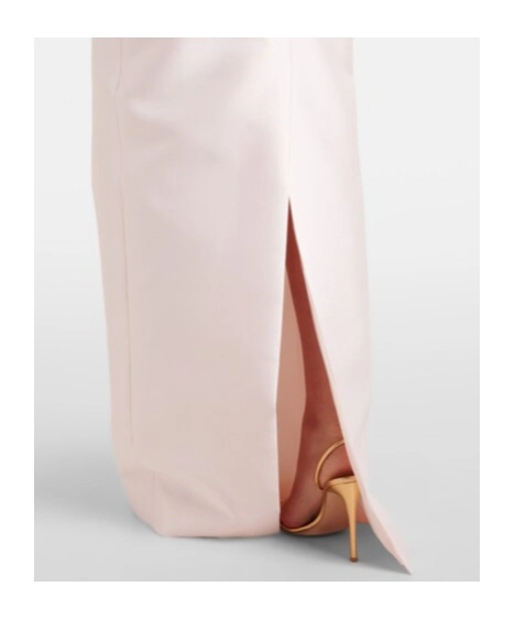 Monique Lhuillier Satin Gown With Bow Detail
