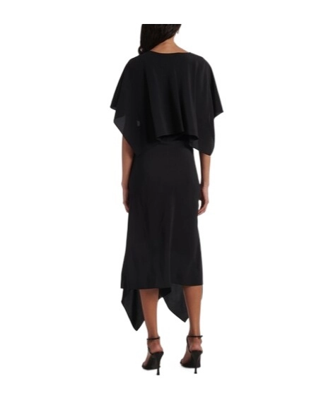 Stella McCartney Silk Maxi Dress With Cape Effect