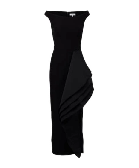 SAFIYAA LONDON Bree Draped Midi Dress
