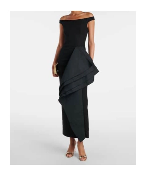 SAFIYAA LONDON Bree Draped Midi Dress