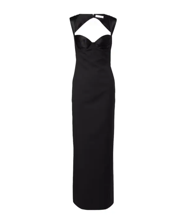 Nina Ricci Cutout Virgin Wool Corset Gown