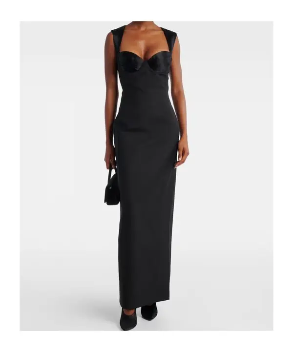 Nina Ricci Cutout Virgin Wool Corset Gown