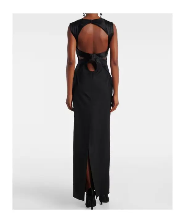 Nina Ricci Cutout Virgin Wool Corset Gown