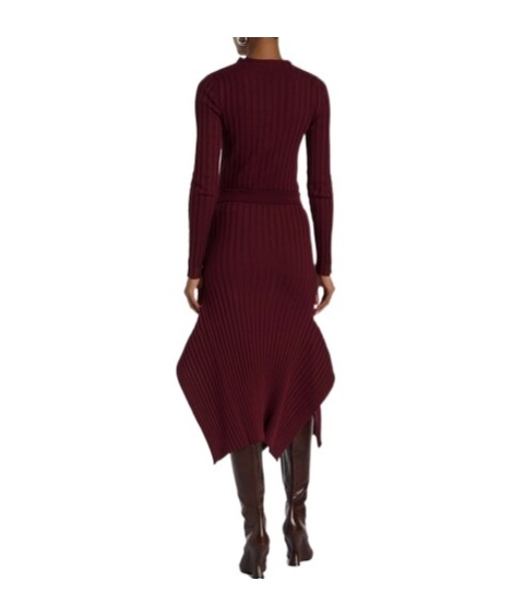 Stella McCartney Asymmetric Ribbed-knit Midi Skirt