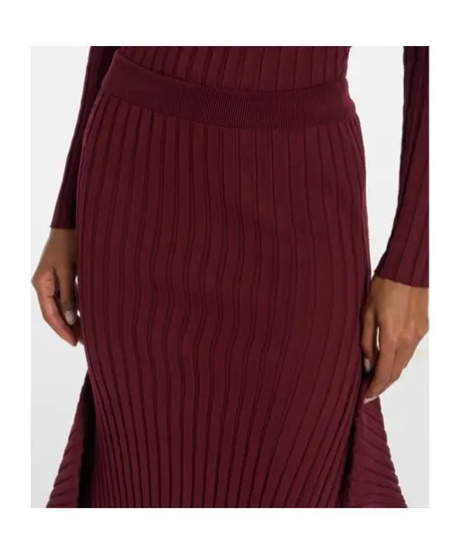 Stella McCartney Asymmetric Ribbed-knit Midi Skirt