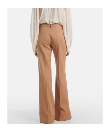 Stella McCartney Low-rise Striped Wool Flared Pants