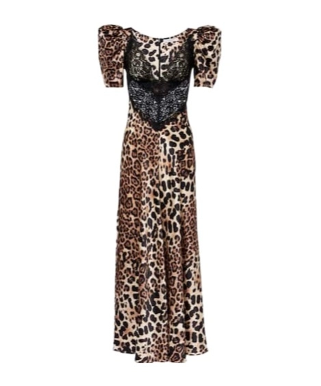 RODARTE Leopard-print Silk Satin Maxi Dress