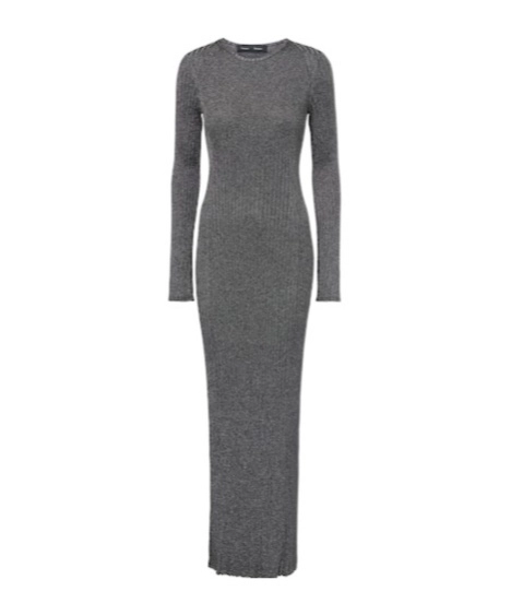Proenza Schouler Joni Ribbed-knit Lamé Maxi Dress - Gray