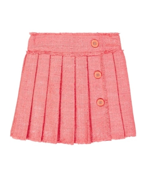 Dolce & Gabbana Pleated Cotton-blend Tweed Skirt