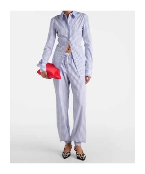 Attico Striped Cotton Pajama Pants