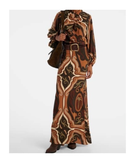 Johanna Ortiz Printed Silk Blouse