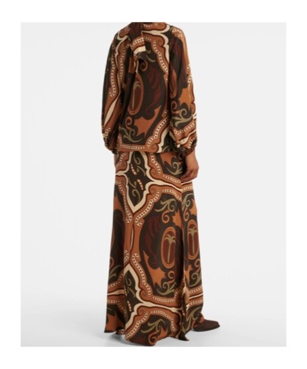Johanna Ortiz Printed Silk Blouse