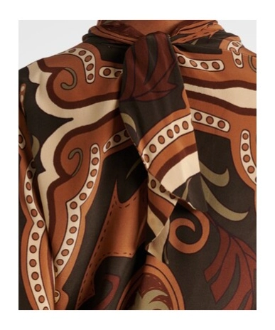 Johanna Ortiz Printed Silk Blouse