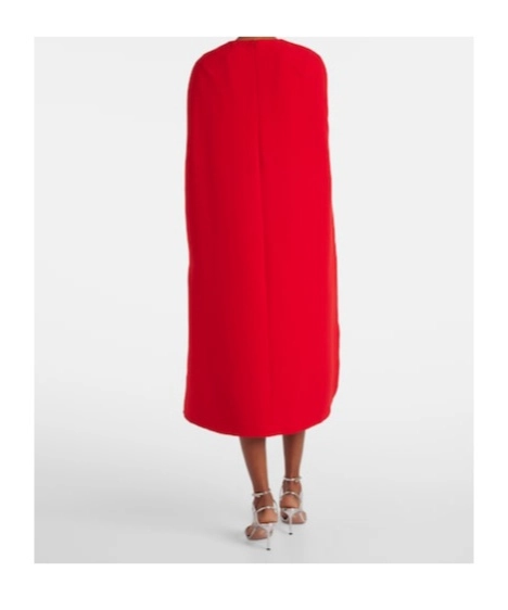 SAFIYAA LONDON Cape-detail Midi Dress