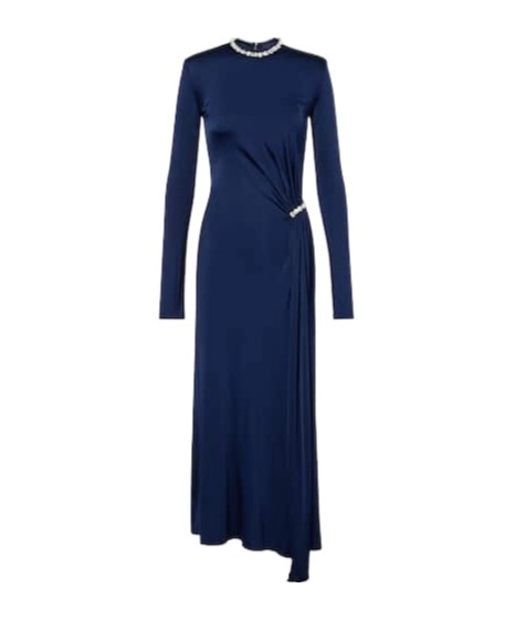 David Koma Crystal-embellished Gathered Midi Dress